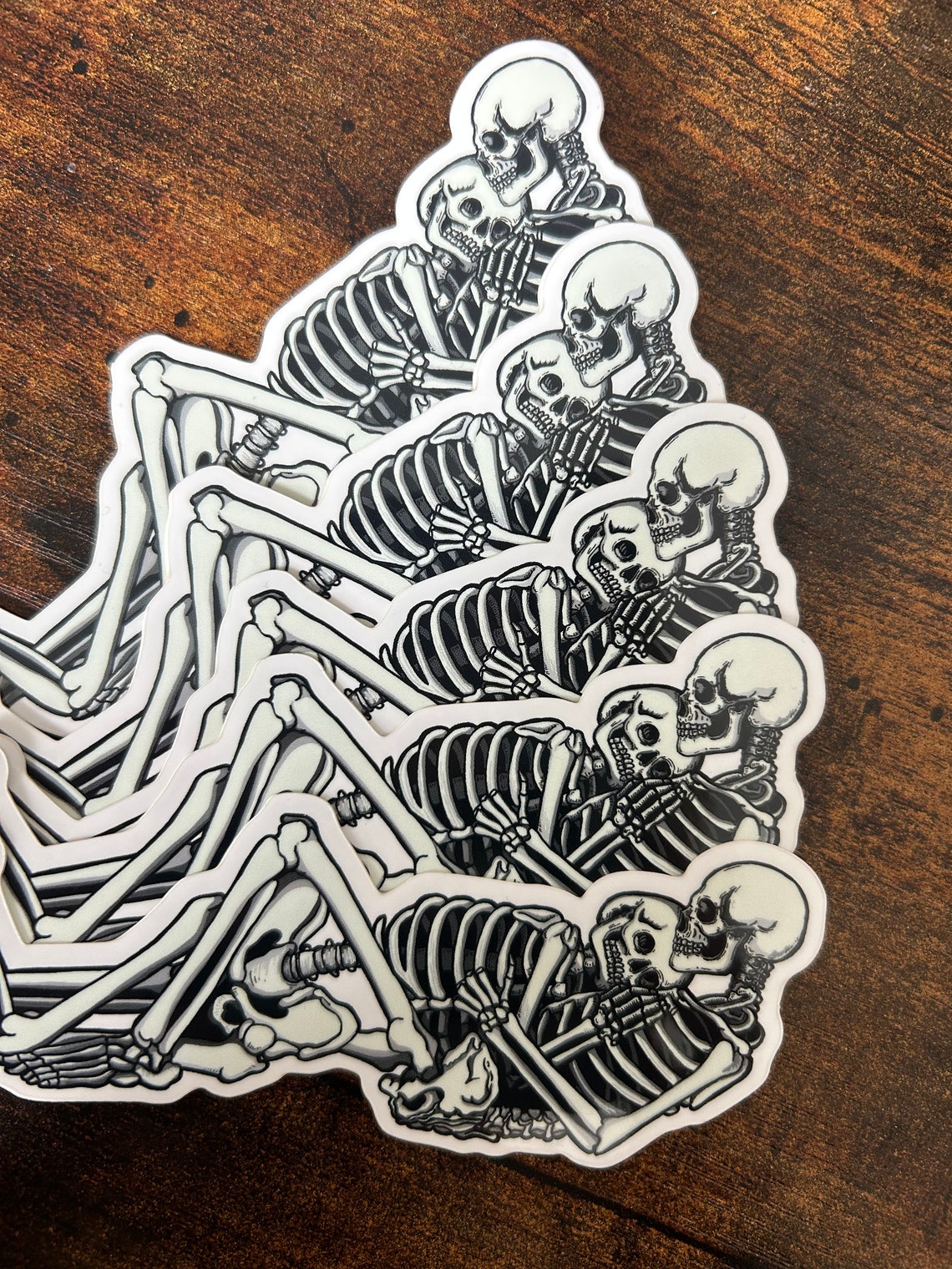Cuddling Skeletons Sticker Notebook Laptop Stickers - Etsy
