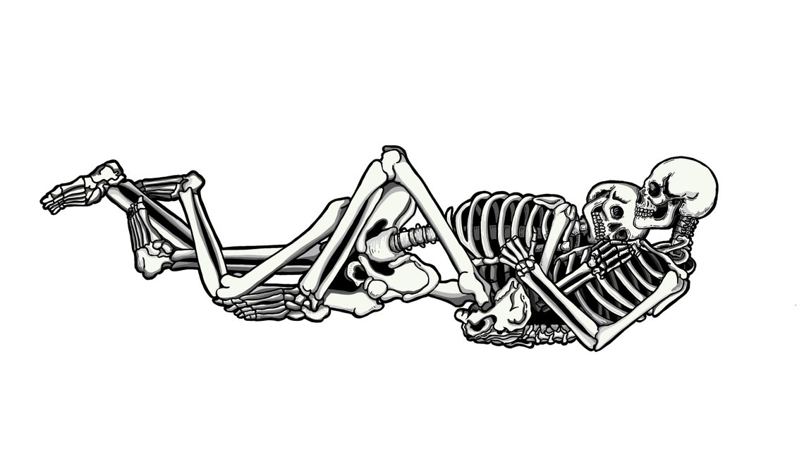 Cuddling Skeletons Sticker Notebook Laptop Stickers - Etsy