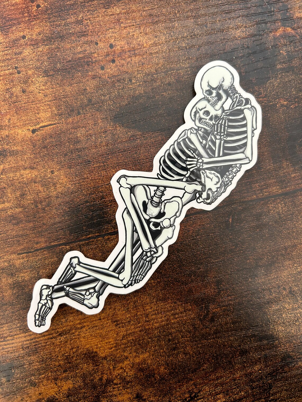 Cuddling Skeletons Sticker Notebook Laptop Stickers - Etsy
