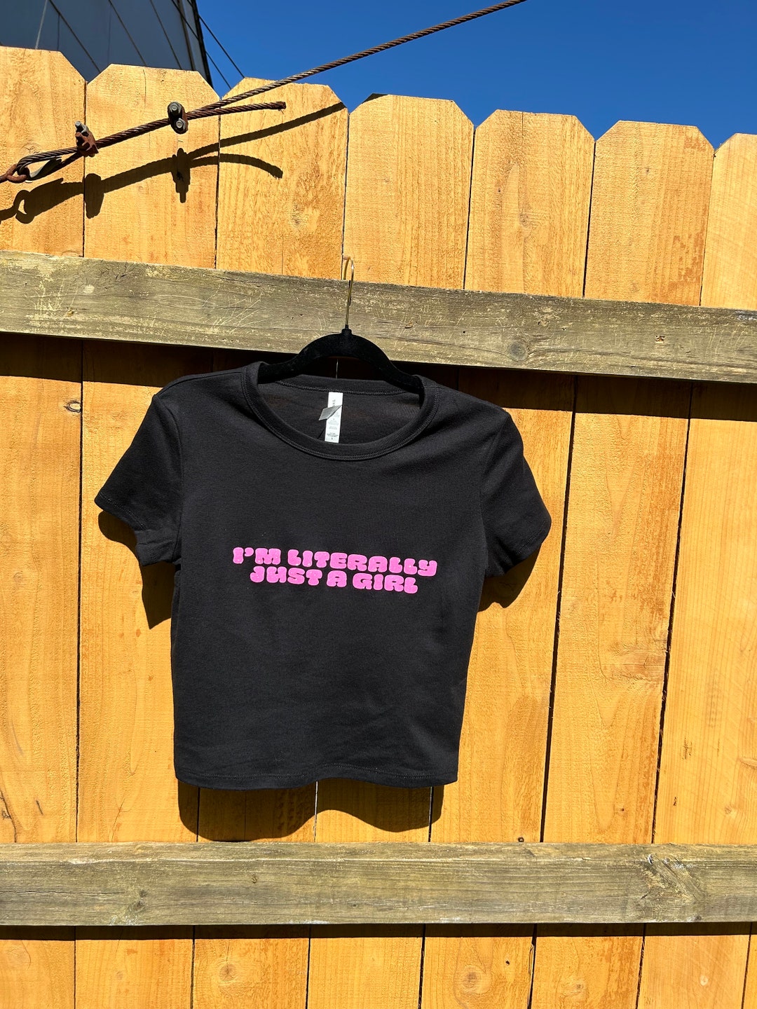 I’m Literally Just a Girl Baby Tee | Crop Top | 90s Y2k Black Trendy ...
