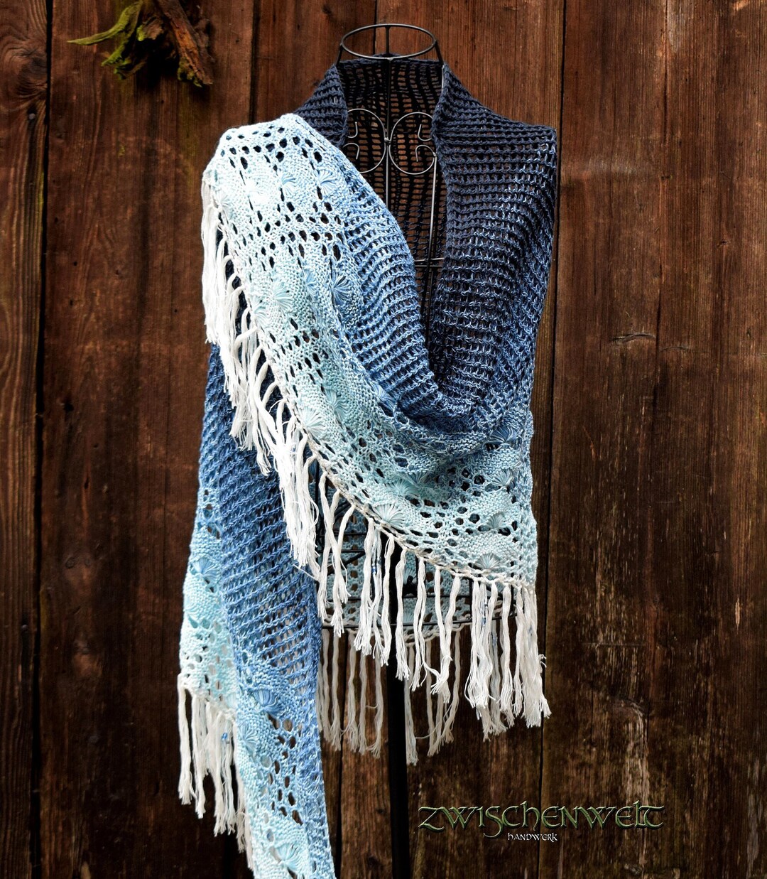 Shoulder Cloth OCEAN, Maritime, Fishing Net Triangular Cloth, Hand ...