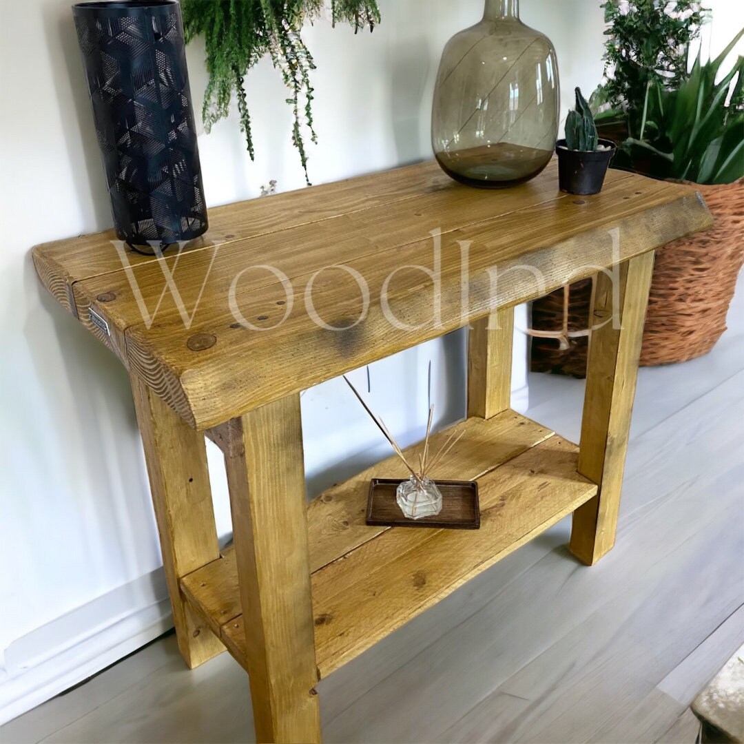 Wooden Carpenter's Workbench Console Custom-made - Etsy