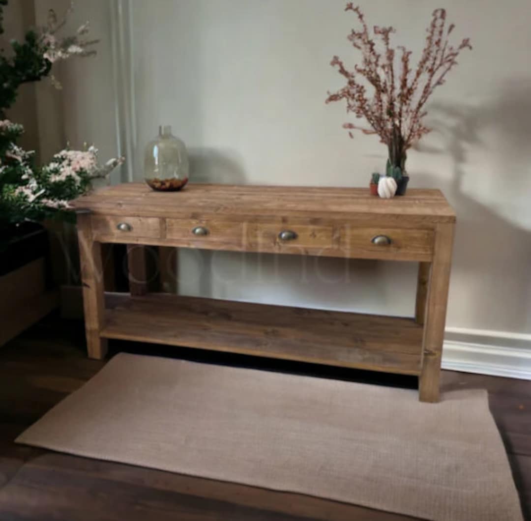 Console Table With Wooden Drawers - Etsy UK
