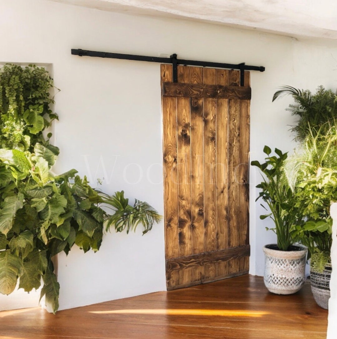 Interior Sliding Wooden Door + Rail - Made to Measure - Etsy UK