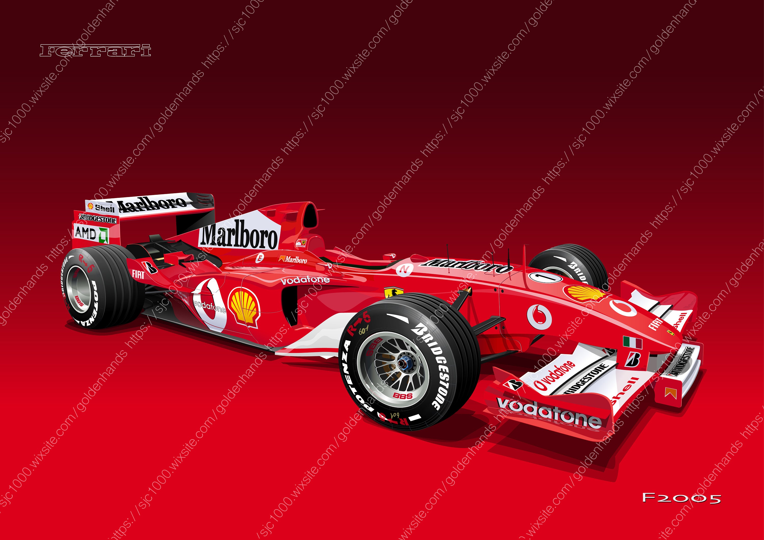 Ferrari F2005 Poster - Etsy