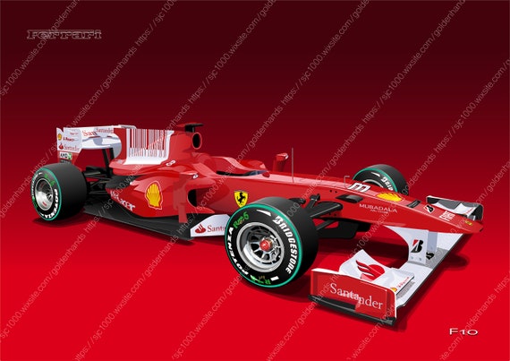 Ferrari F10 Poster | Etsy