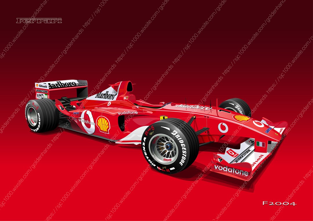 Ferrari F2004 Poster - Etsy
