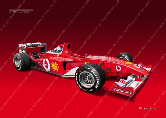 Ferrari F2004 Poster | Etsy