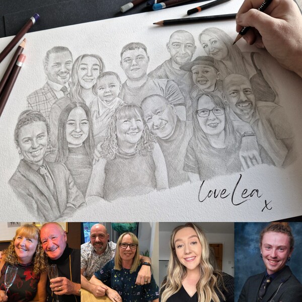 Family Drawing - Etsy UK