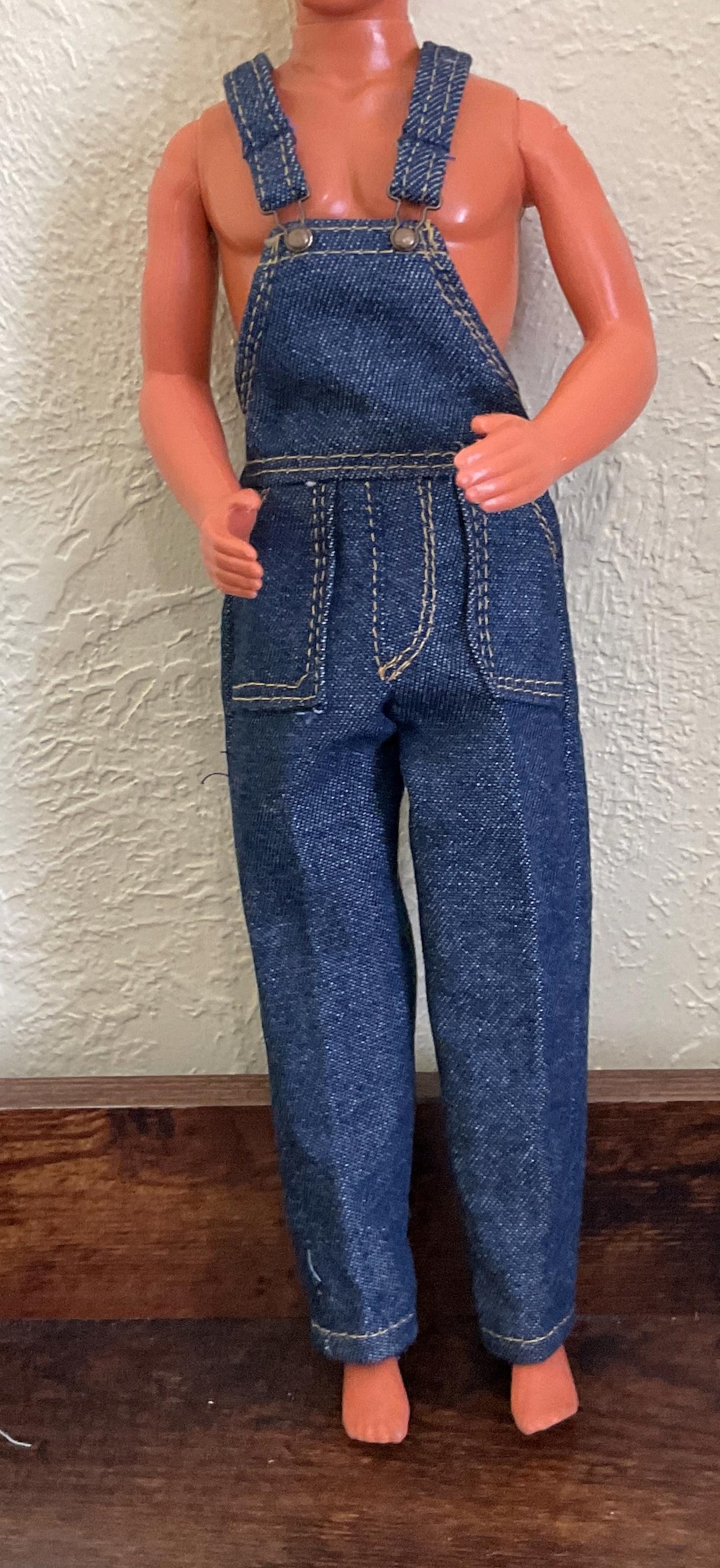 12 in Male Doll Overalls-farmer Pants, Bibs 3 Colors - Etsy