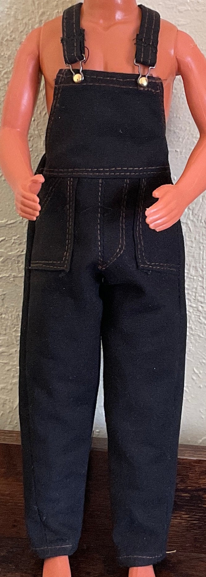 12 in Male Doll Overalls-farmer Pants, Bibs 3 Colors - Etsy