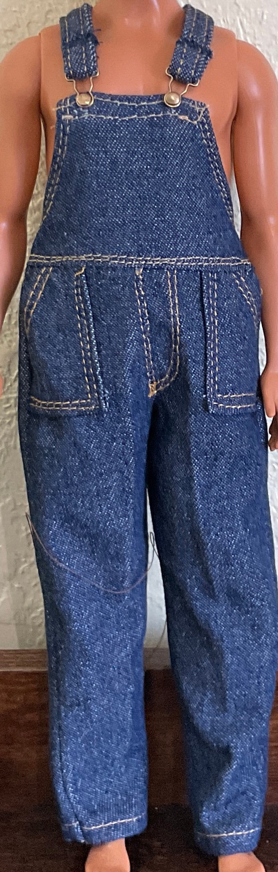 12 in Male Doll Overalls-farmer Pants, Bibs 3 Colors - Etsy