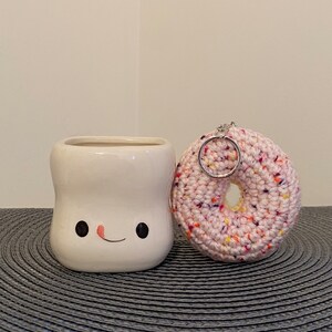 Handmade Mini Crochet Donut Keychain Cute Summer Accessory - Etsy