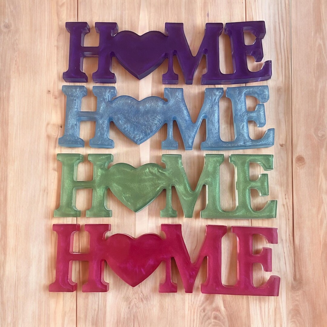 Resin HOME Sign – Decorative Word Sign – Modern Home Decor – Resin ...
