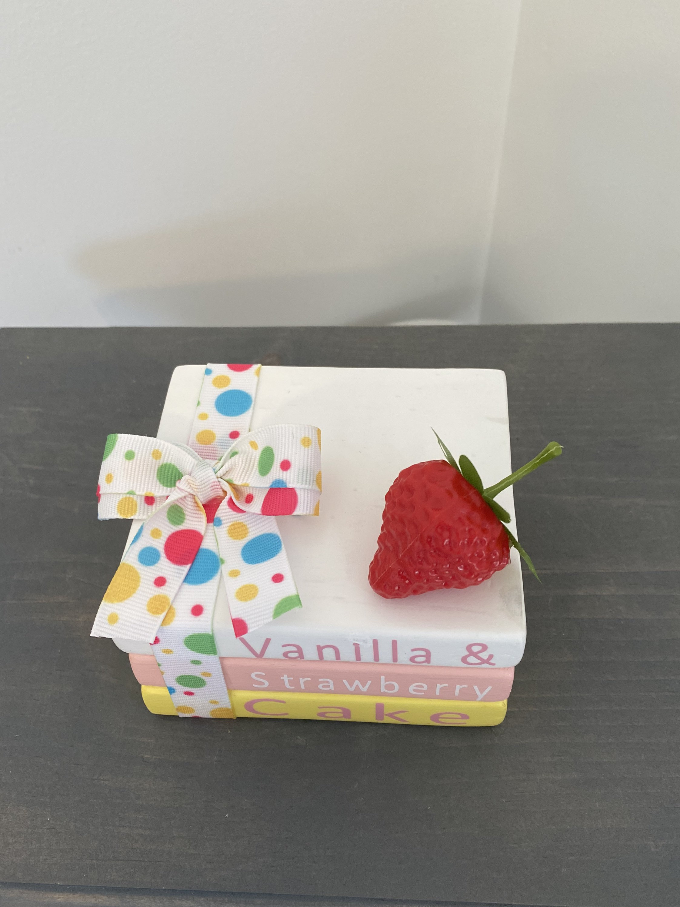 Birthday Theme Faux Book Stack Tray Decor Mini Book Stack - Etsy