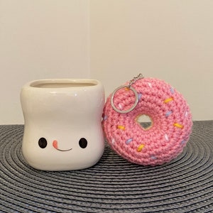 Handmade Mini Crochet Donut Keychain Cute Summer Accessory - Etsy