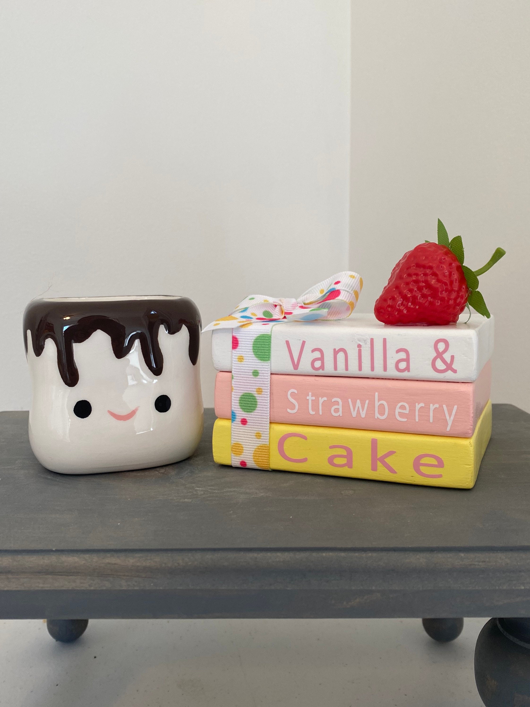 Birthday Theme Faux Book Stack Tray Decor Mini Book Stack - Etsy