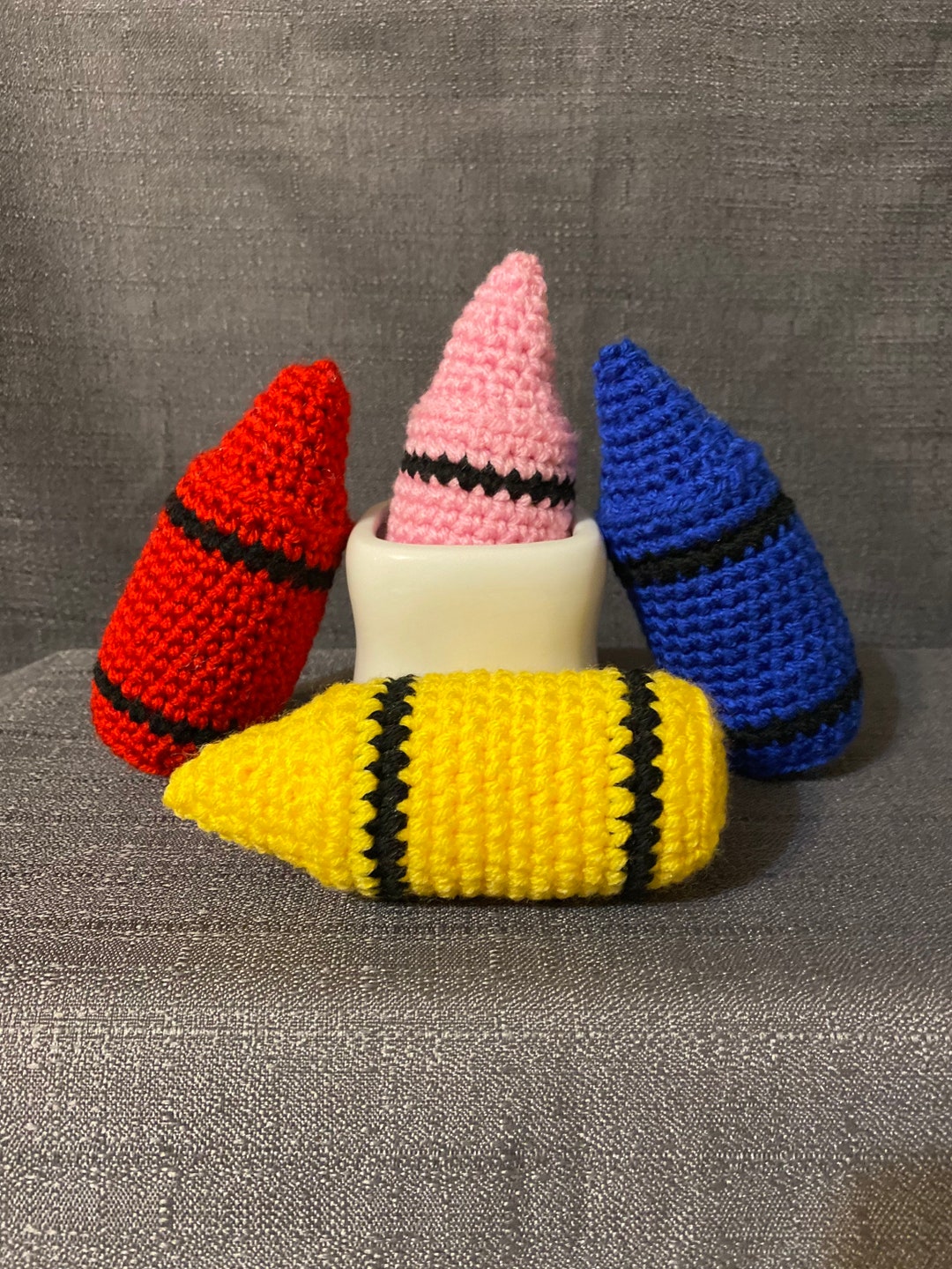 Crochet Crayon/stuffed Crayon/crayon Plushie/amigurumi Crayon/teacher ...