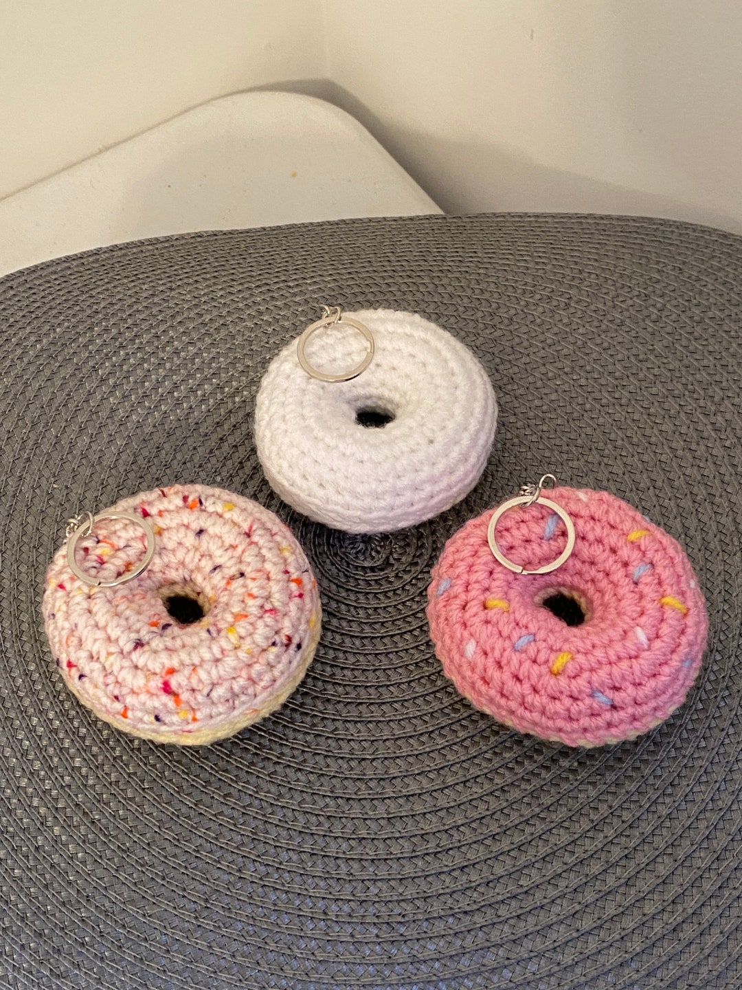 Handmade Mini Crochet Donut Keychain - Cute Summer Accessory - Etsy