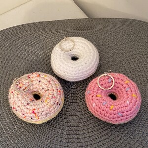 Handmade Mini Crochet Donut Keychain Cute Summer Accessory - Etsy