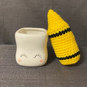 Crochet Crayon/stuffed Crayon/crayon Plushie/amigurumi Crayon/teacher ...