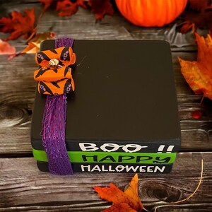 Halloween Faux Book Stack Tray Decor Spooky Mini Book Stack - Etsy