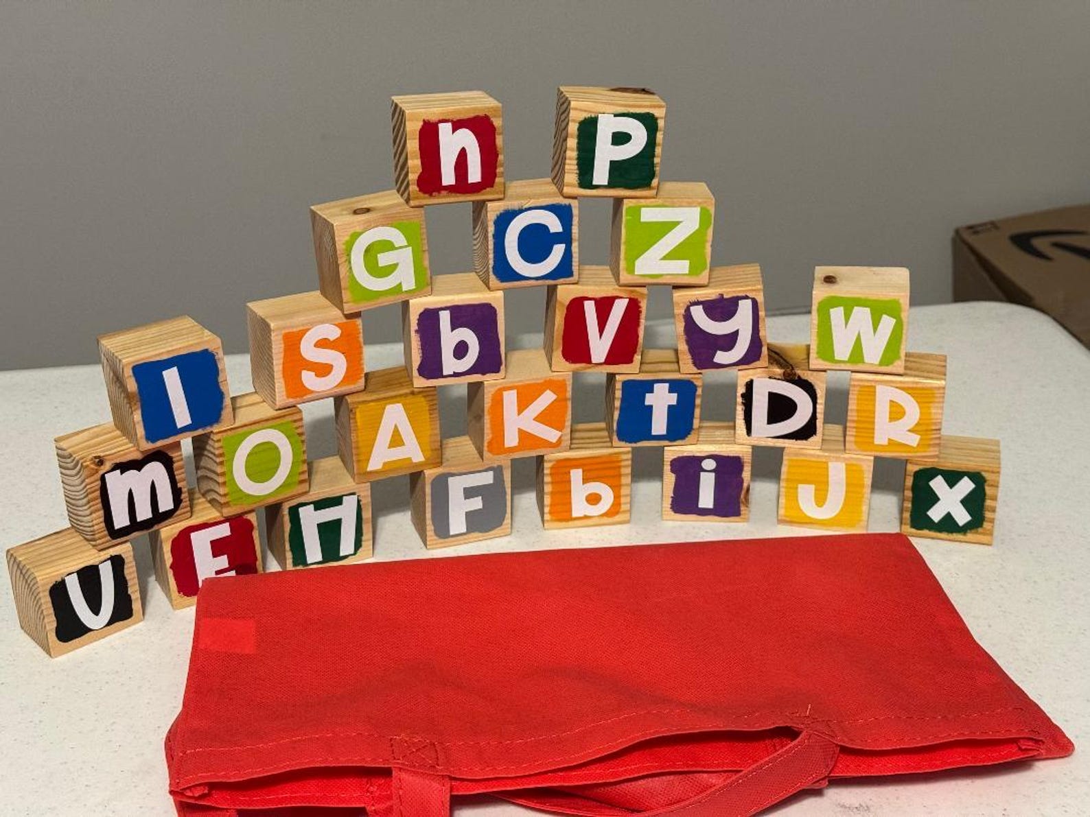 Bag of Alphabet Blocks - Etsy