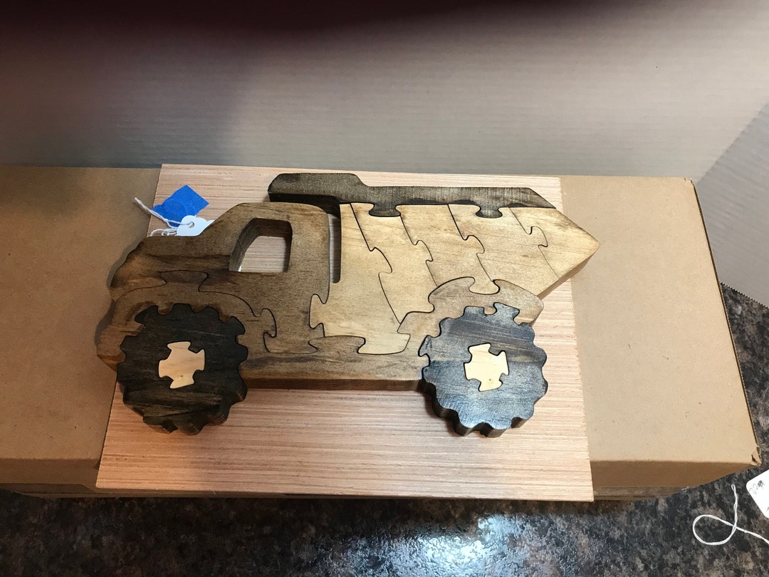 Wood Puzzles - Construction and Animals - Etsy