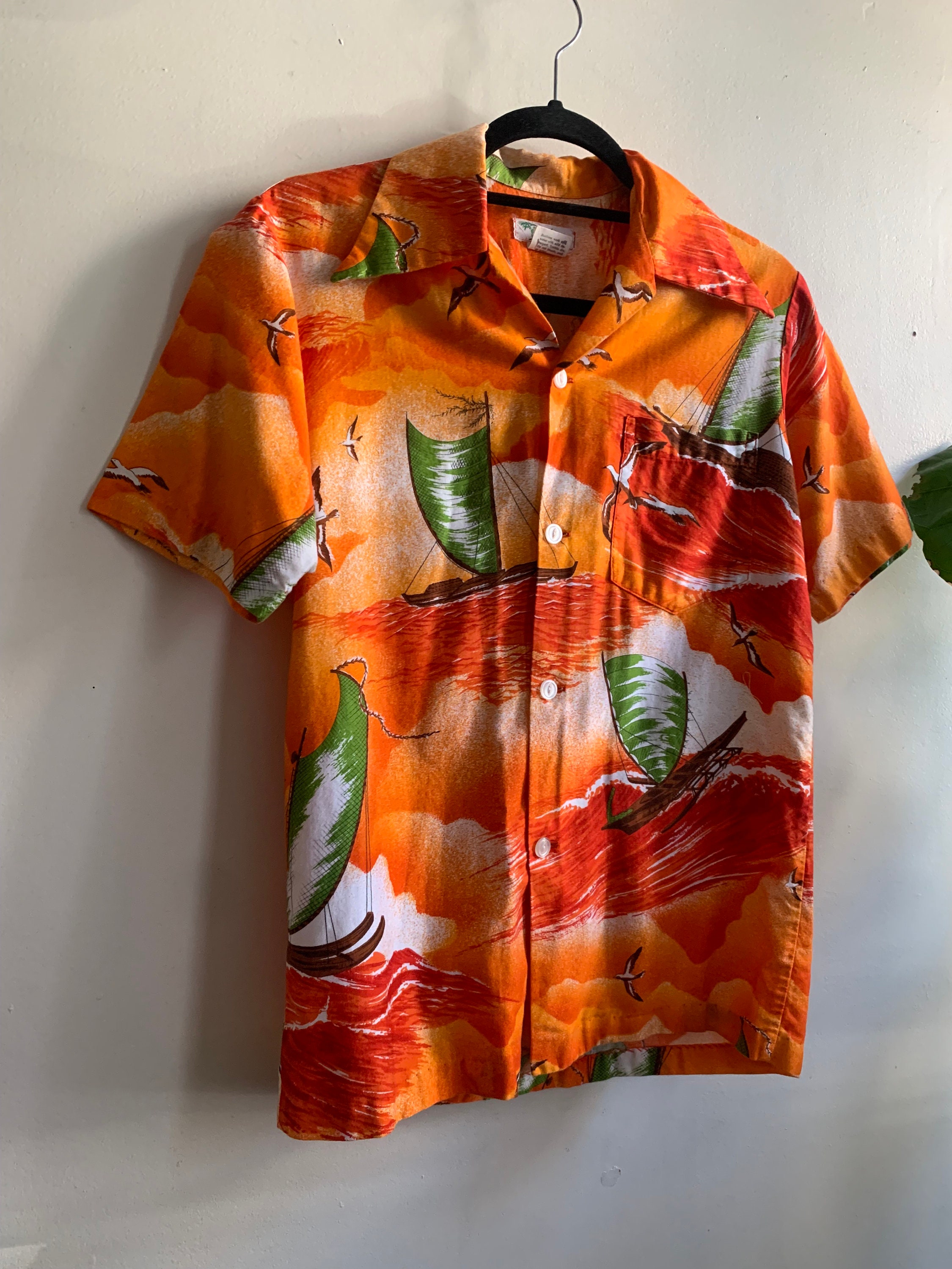Rare Vintage 1950s Hawaiian Boat Shirt Hookano XS - Etsy