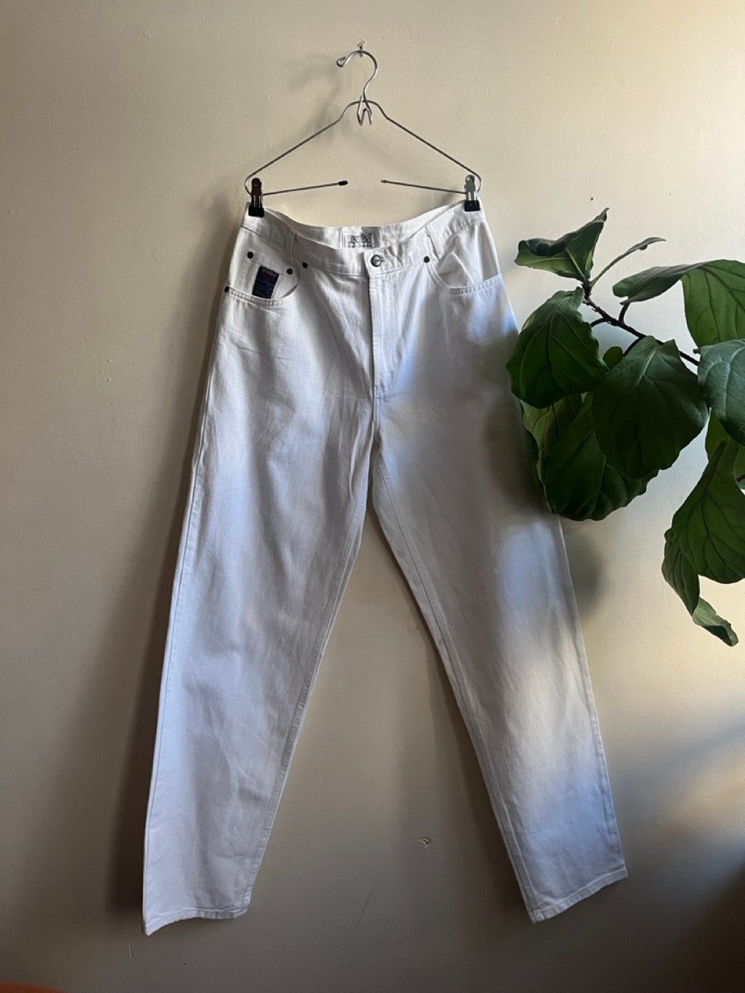 Vintage Y2K White Jean Revil 33 X 33 - Etsy