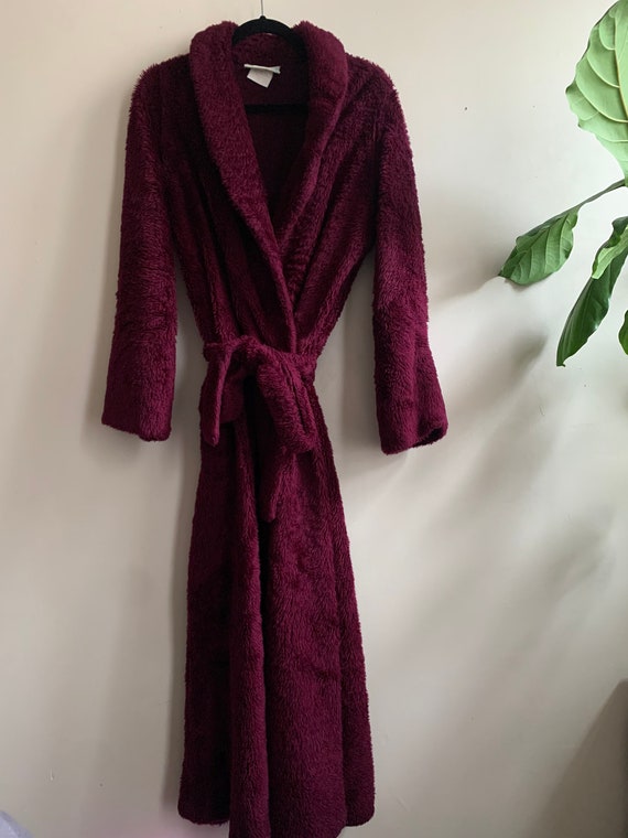 Vintage 1970s Fuzzy Robe Medium A Borg - Gem