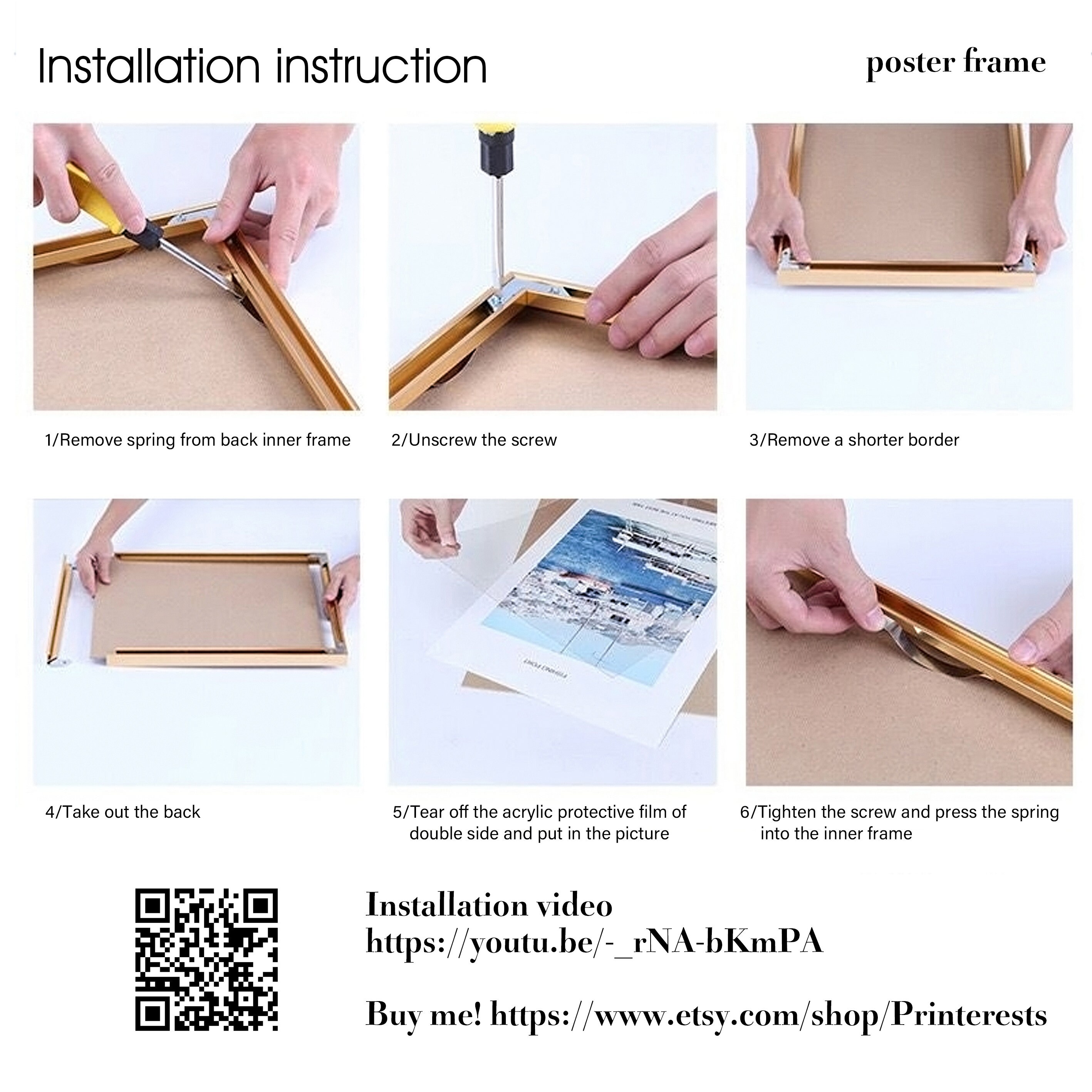 How To Put A Poster In A Frame