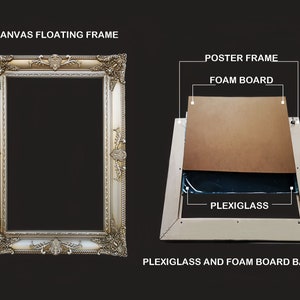 Black Custom Floating Frames, Handmade Vintage Frame,stunning Ornate Rococo Gilt Gesso Gallery ...