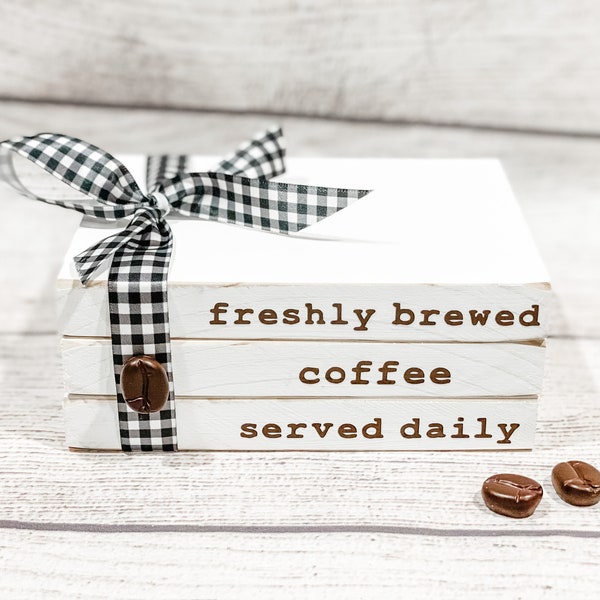 Coffee Mini Book Stack - Etsy