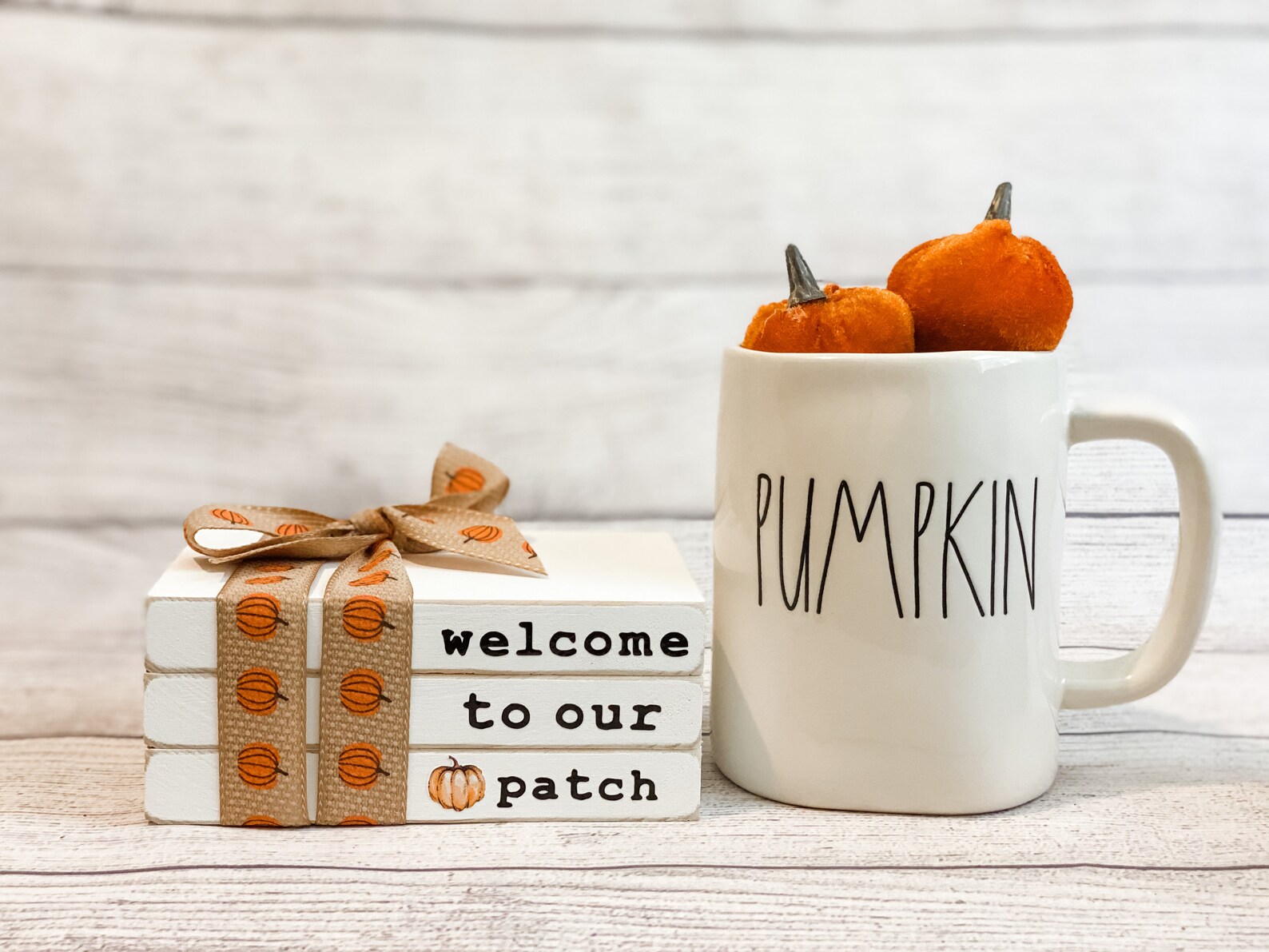 Pumpkin Wood Books Wooden Books Mini Book Bundle Welcome to - Etsy