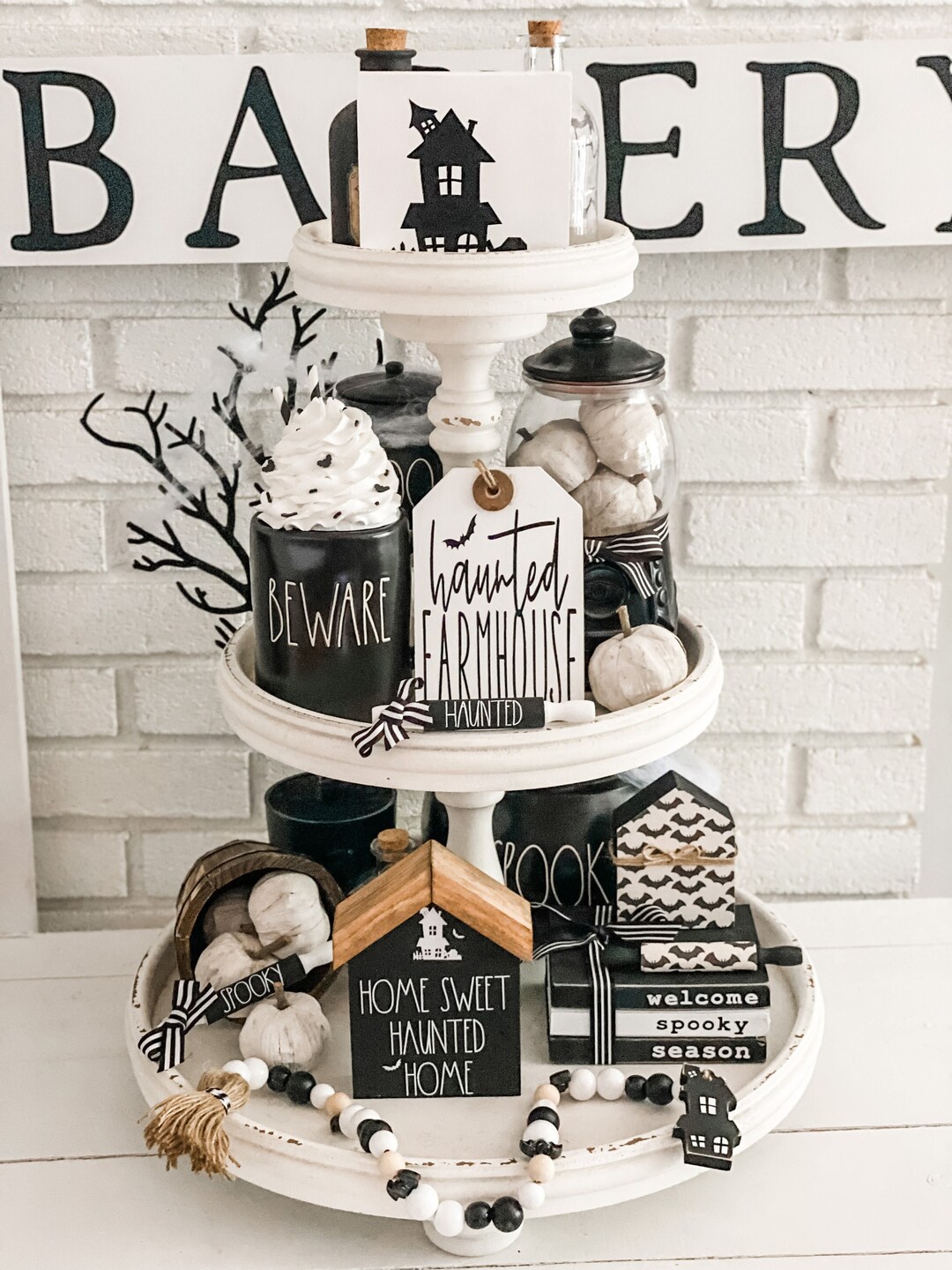 Farmhouse Halloween Bundle Halloween Decor Bundle Haunted House Wood ...