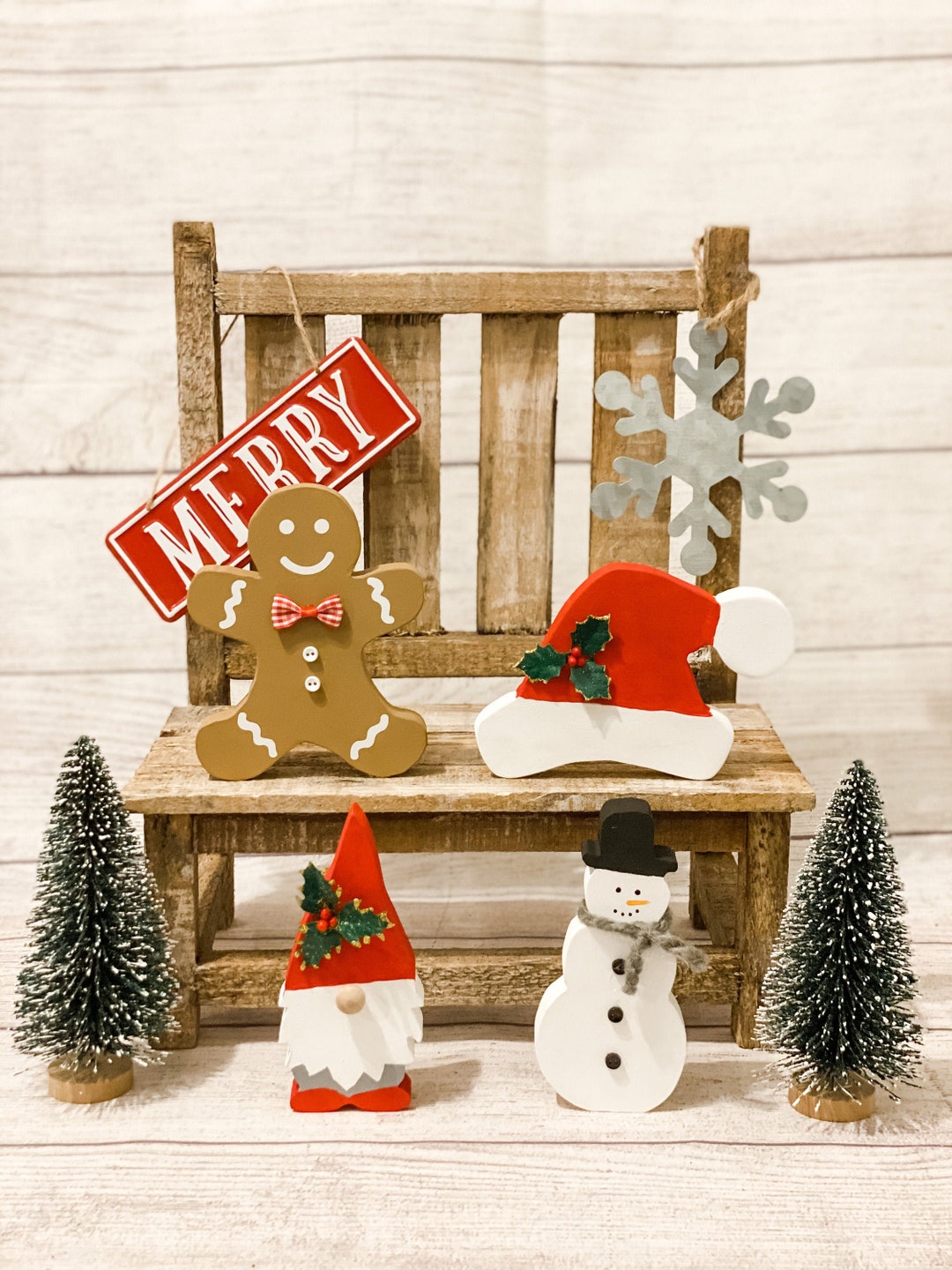 Wooden Gingerbread Man, Stands Alone, Bundle Options,tiered Tray Decor ...