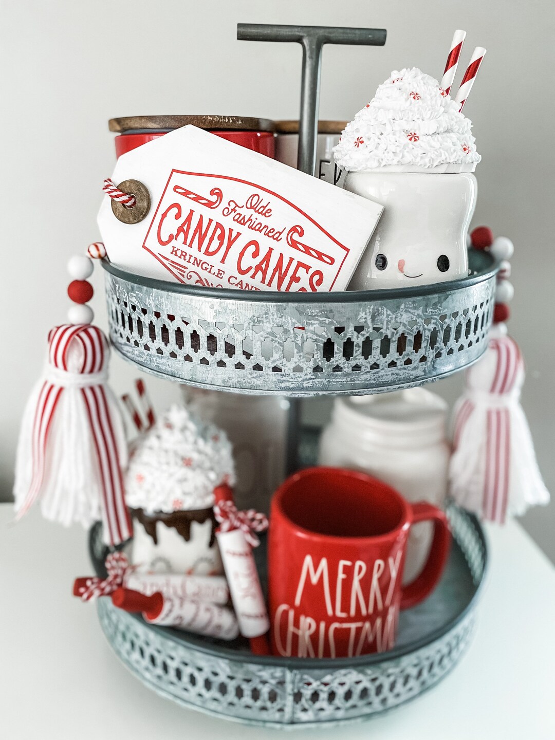 Christmas Decor Bundle Set of 4 Christmas Tiered Tray - Etsy