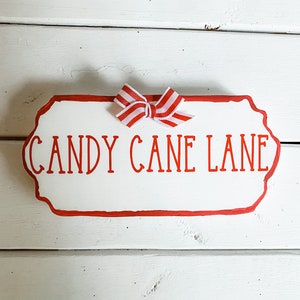 Candy Cane Lane Sign | Candy Cane Tiered Tray Decor | HAND Cut|stands ...