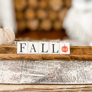 Fall Scrabble Tile/pumpkin Mini Sign / Mini Scrabble Tiles and - Etsy