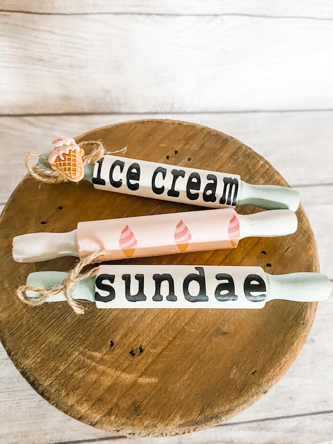 Mini Rolling Pins, Wooden Mini Rolling Pins, Tiered Tray Decor, Mantle ...