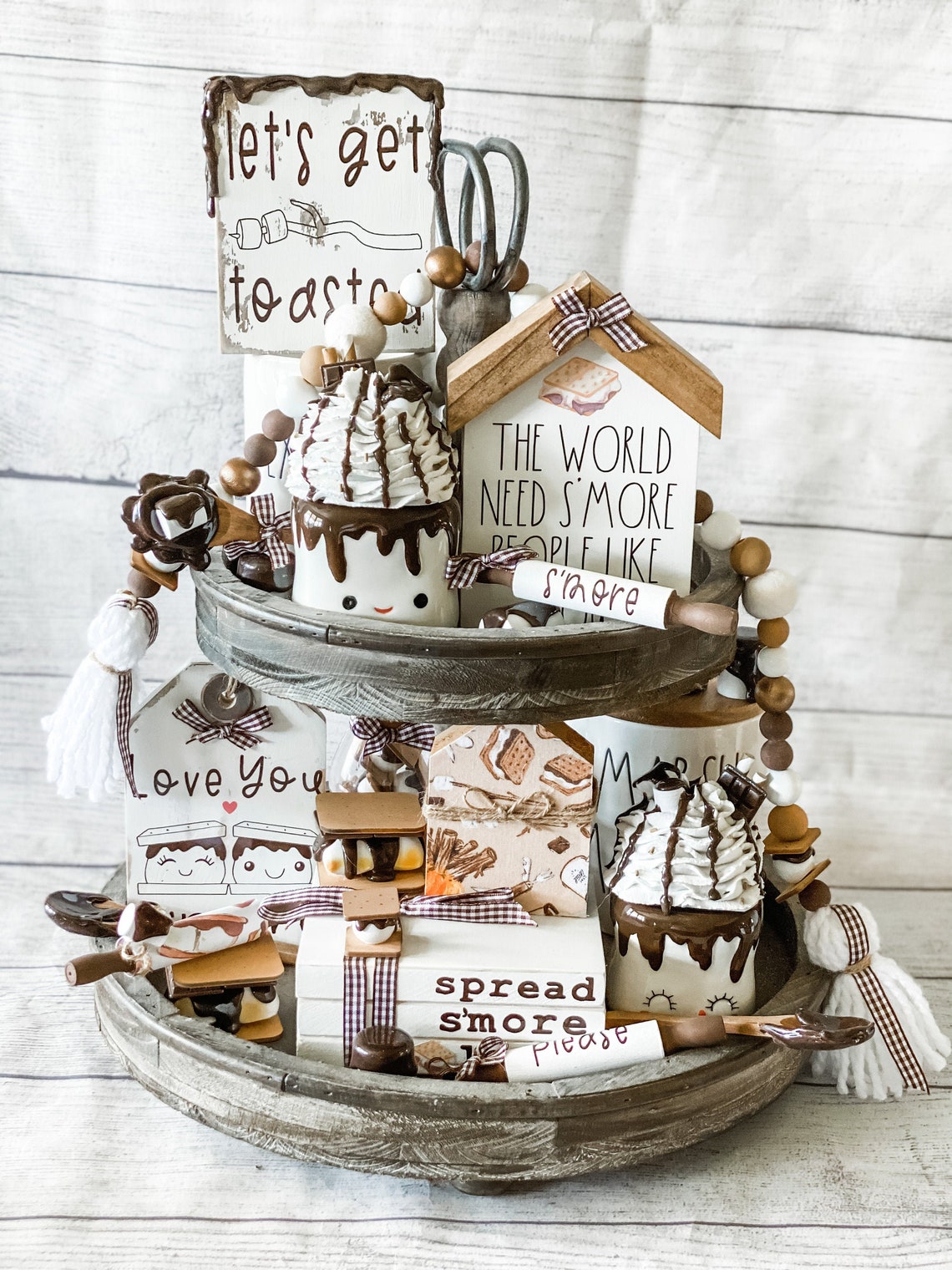 S'mores Decor Bundle S'mores Tiered Tray Bundle - Etsy