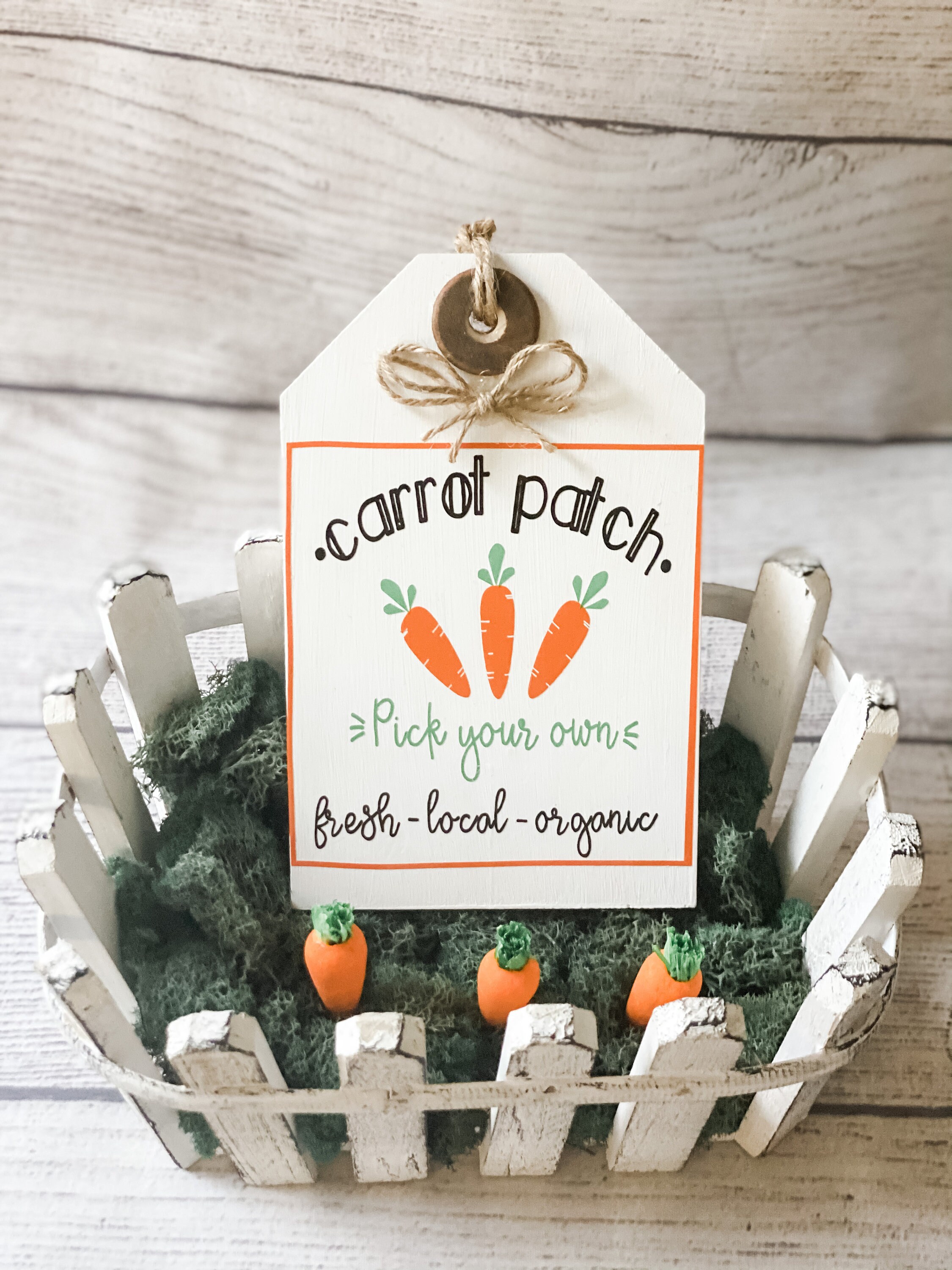 Easter Wood Tag Tiered Tray Decor Carrot Tag Carrot Patch | Etsy