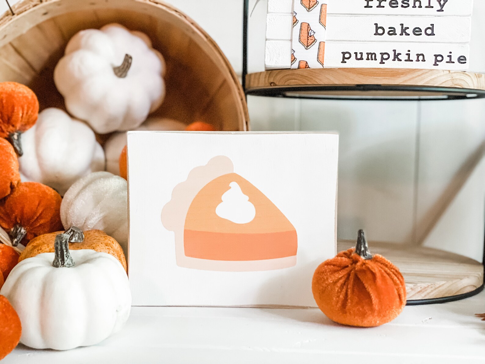 Pumpkin Pie Tiered Tray Decor Bundle Pumpkin Pie Bundle - Etsy