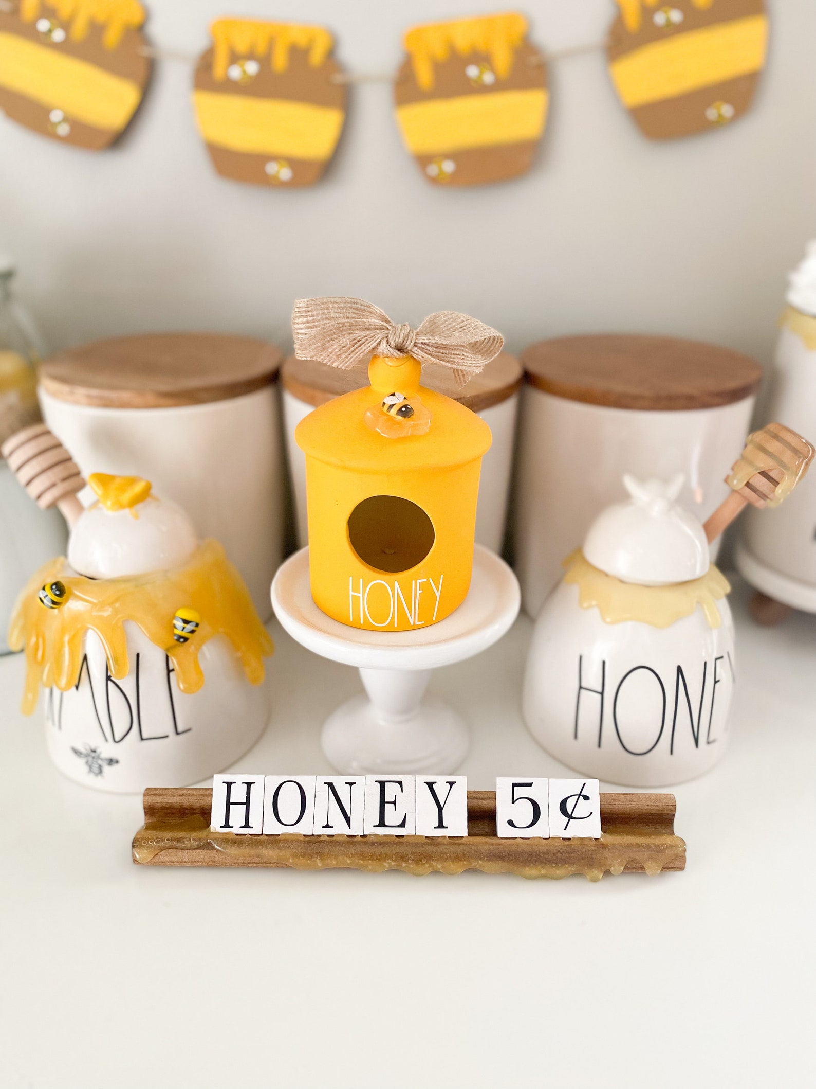 Honey Mini Bundle Spring Decor Bundle Bee Tiered Tray Bee | Etsy