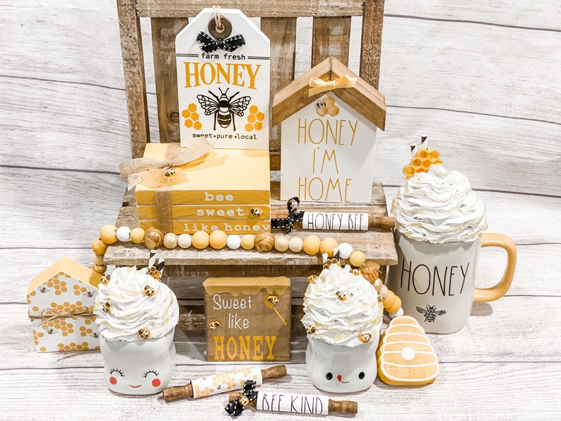 Honey Bee Decor Bundle Bee Tiered Tray Bundle Honey Decor - Etsy