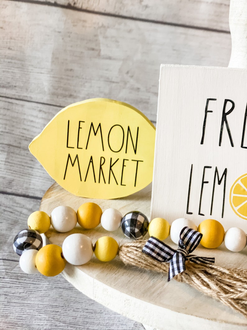 Wooden Lemons Set of 2 Stands Alone Hand Cut - Etsy