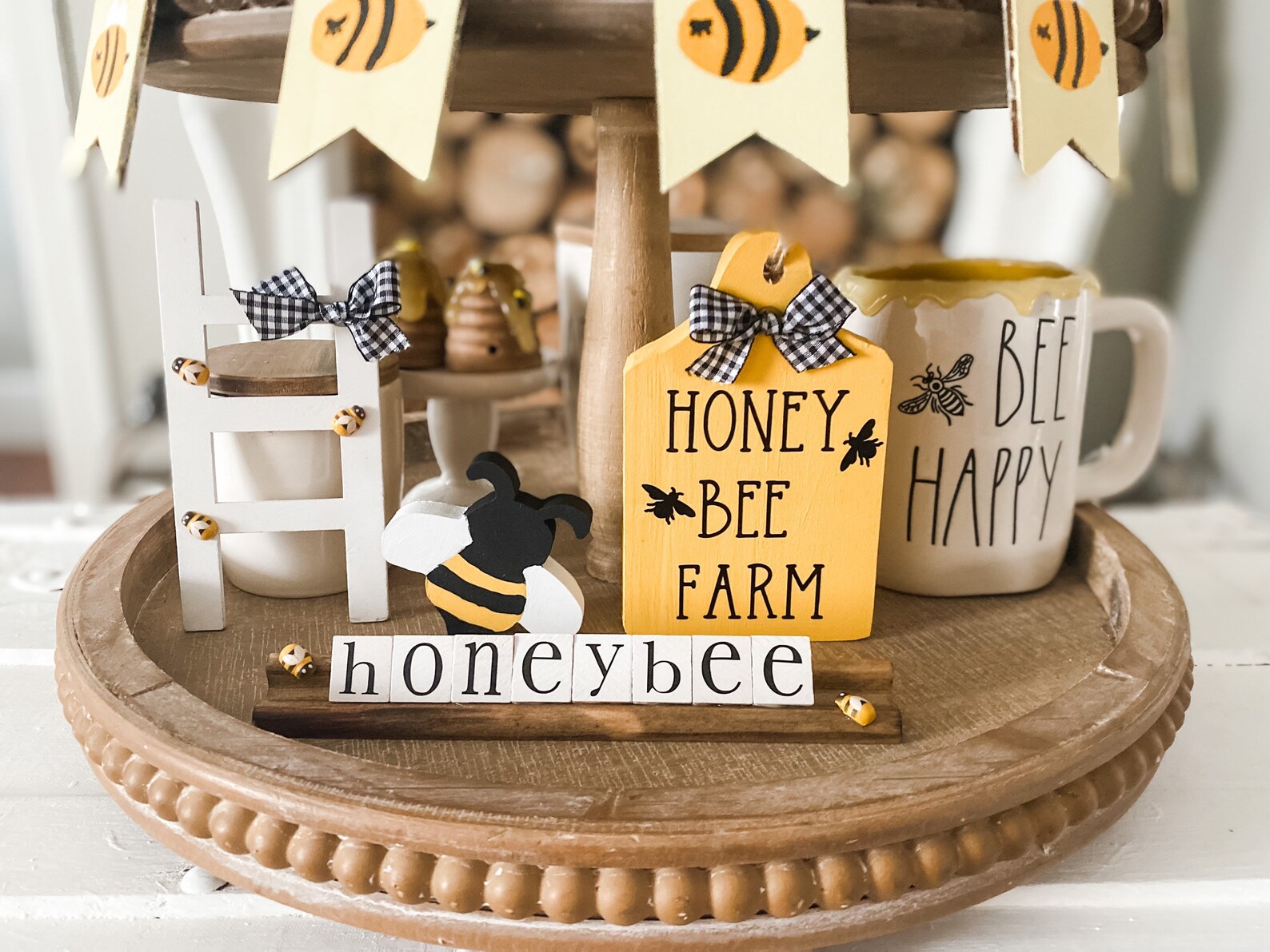 Bee Decor Bundle Set of 4 Bee Tiered Tray Decor Bee Decor - Etsy