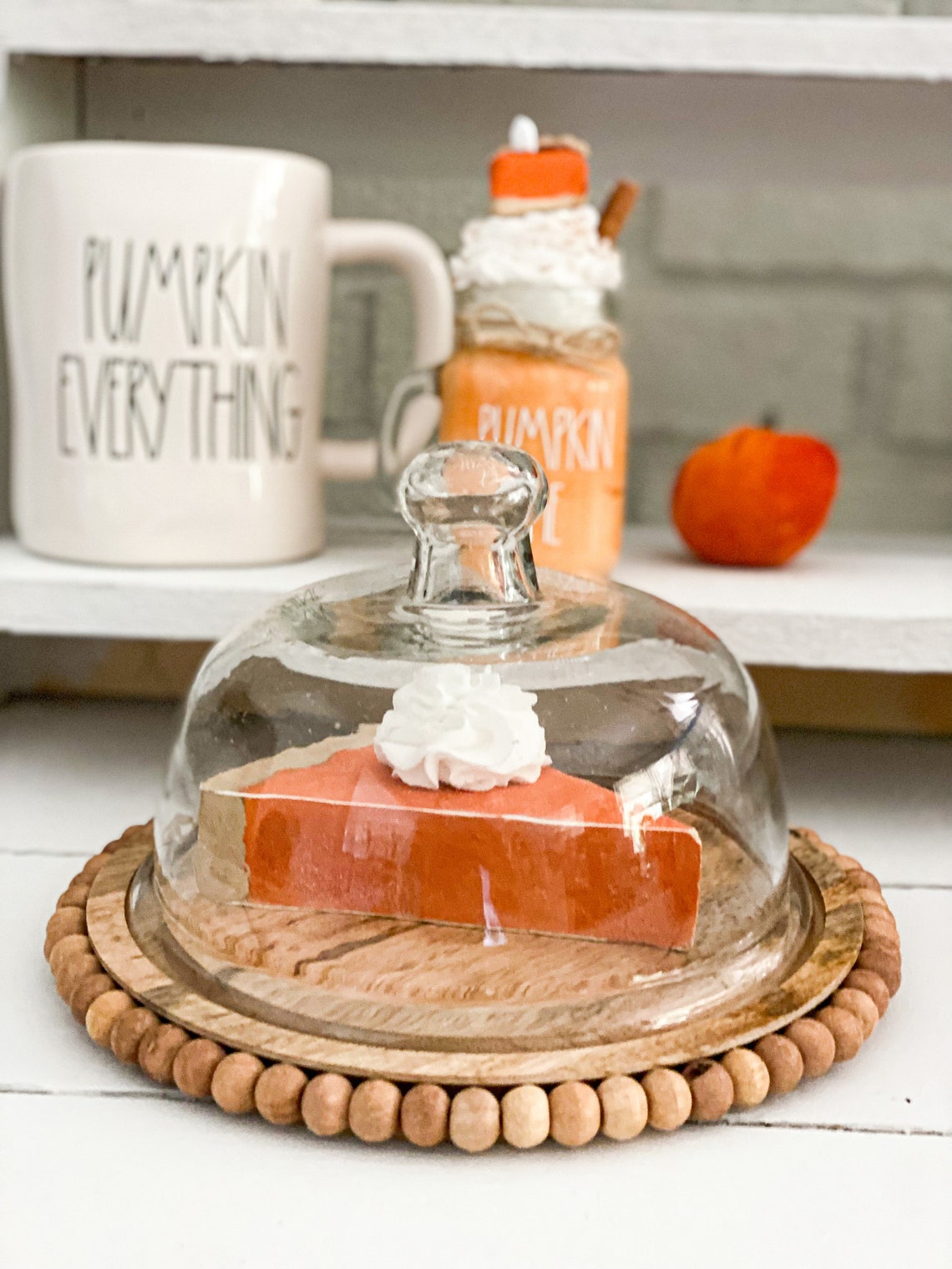 Wood Pumpkin Pie Fall Tiered Tray Decor Hand Cut Faux - Etsy