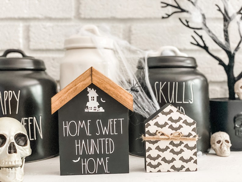 Wood Haunted House Haunted House Set Mini Wood - Etsy